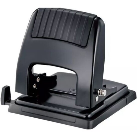 Дырокол Kw-trio 09665BLACK макс:30лист. металл черный отв:2 с линейкой