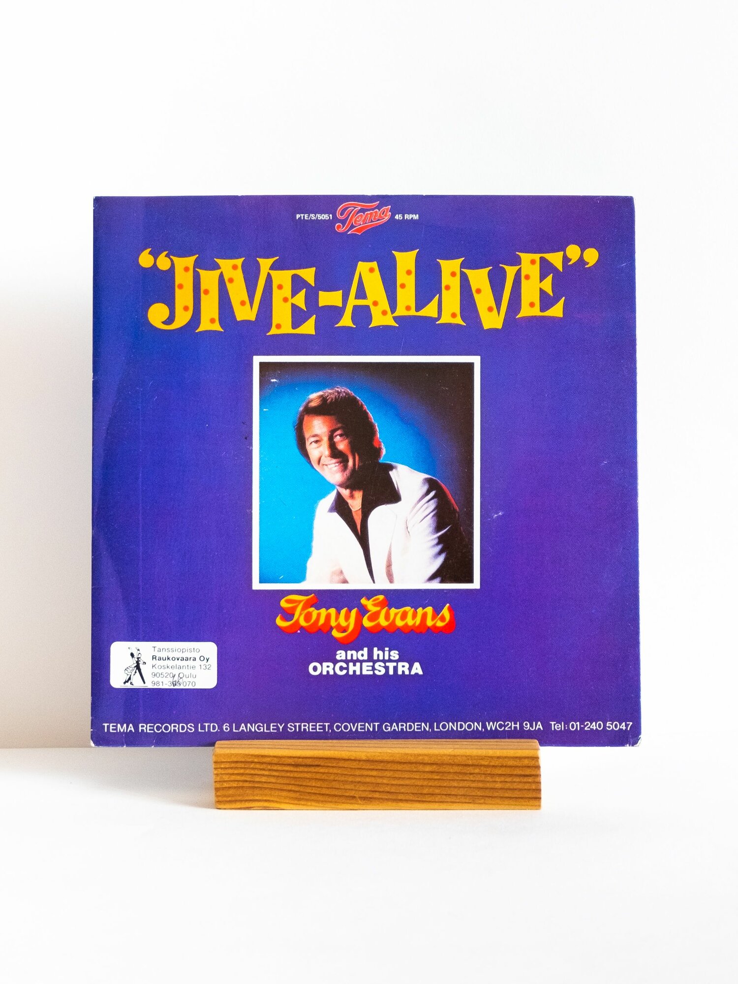 Tony Evans And His Orchestra - Jive Alive / виниловая пластинка LP миньон EX+
