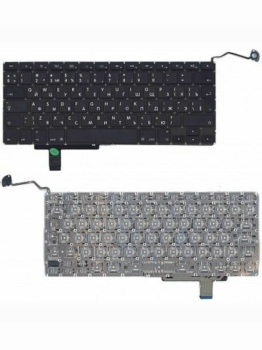 Клавиатура для ноутбука Apple MacBook A1297 черная, большой Enter