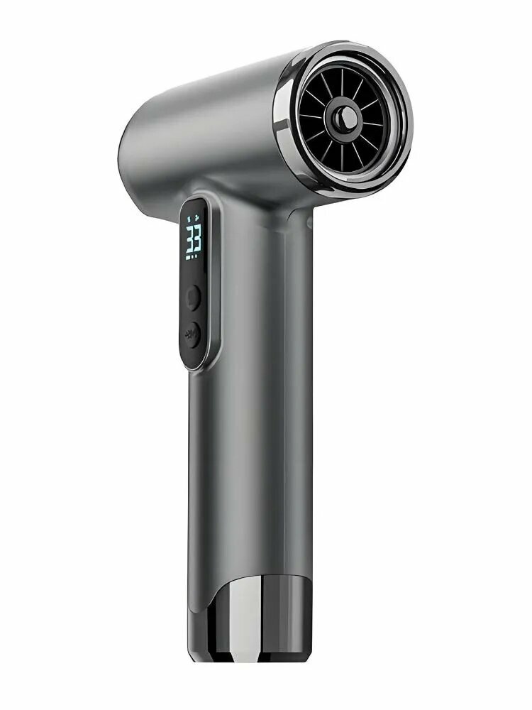 Фен для волос беспроводной，Аккумулятор емкостью 15 600 мАч 200 Вт, скоростей 3, кол-во насадок 1, серый металлик