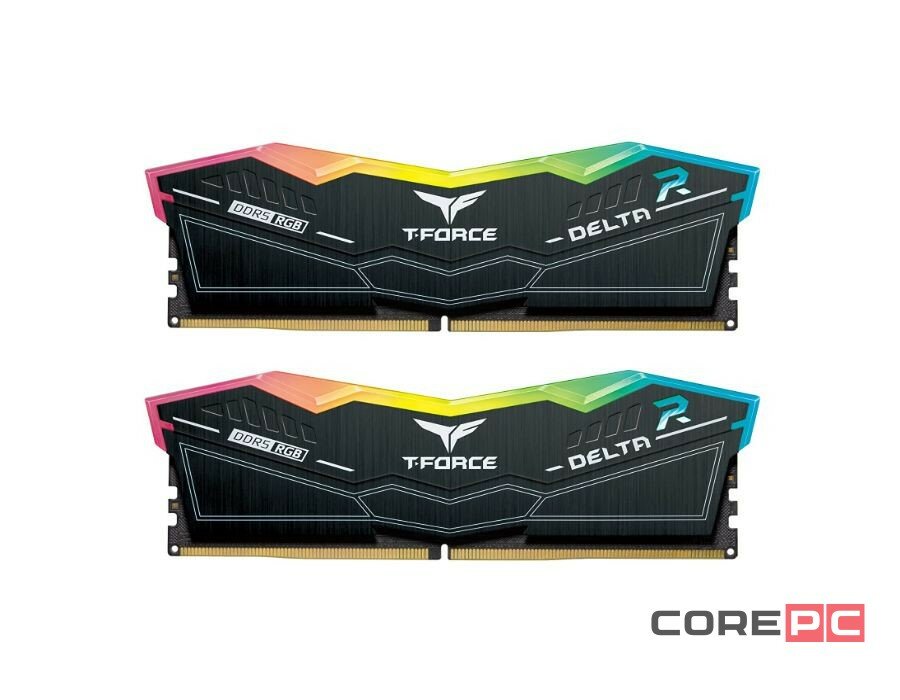 Оперативная память 64 Gb 6000 MHz Team Group T-FORCE DELTA RGB Black (FF3D564G6000HC38ADC01)