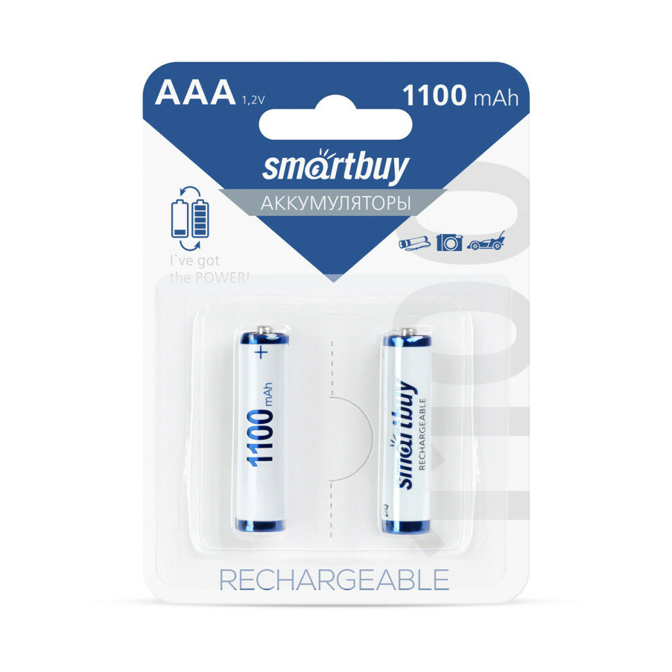 Аккумулятор Smartbuy AAA (HR03) 1100mAh 2BL, 4 штук, 281654