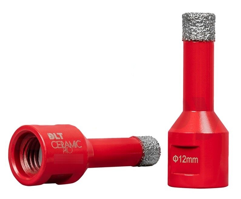 Коронка алмазная DLT / ДЛТ CERAMIC PRO для МШУ, по керамограниту, мокрый и сухой рез, хвостовик М14, диаметр 12мм / инструменты