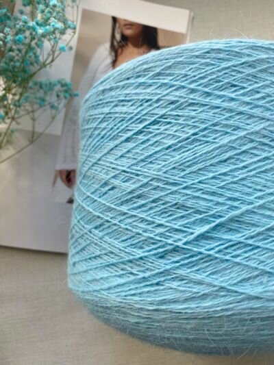 Ангора 60 (60% пух ангорского кролика 40% полиамид) - 1 моток 100г/700м) цвет 241 - тиффани мятный №к2а