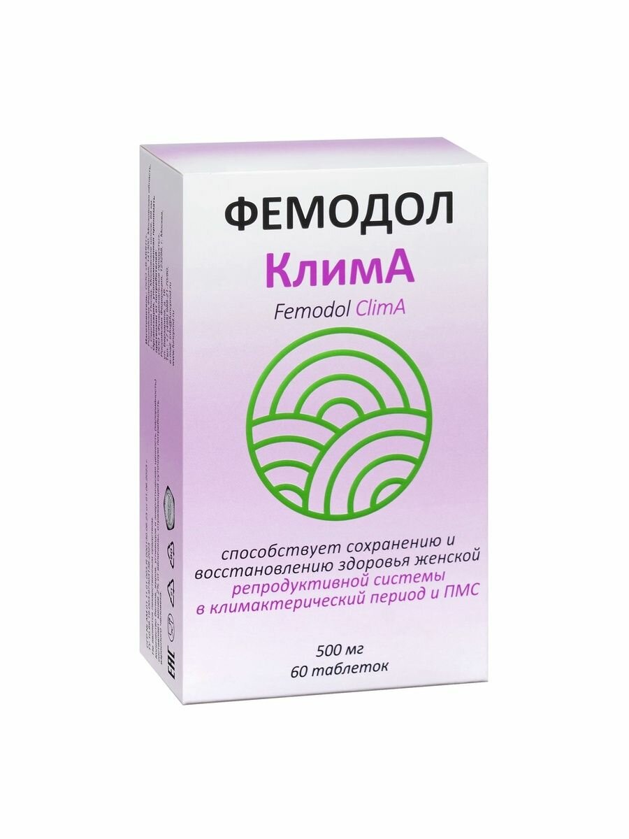 Фемодол КлимА для женщин при климаксе, от приливов и жара 60 таблеток