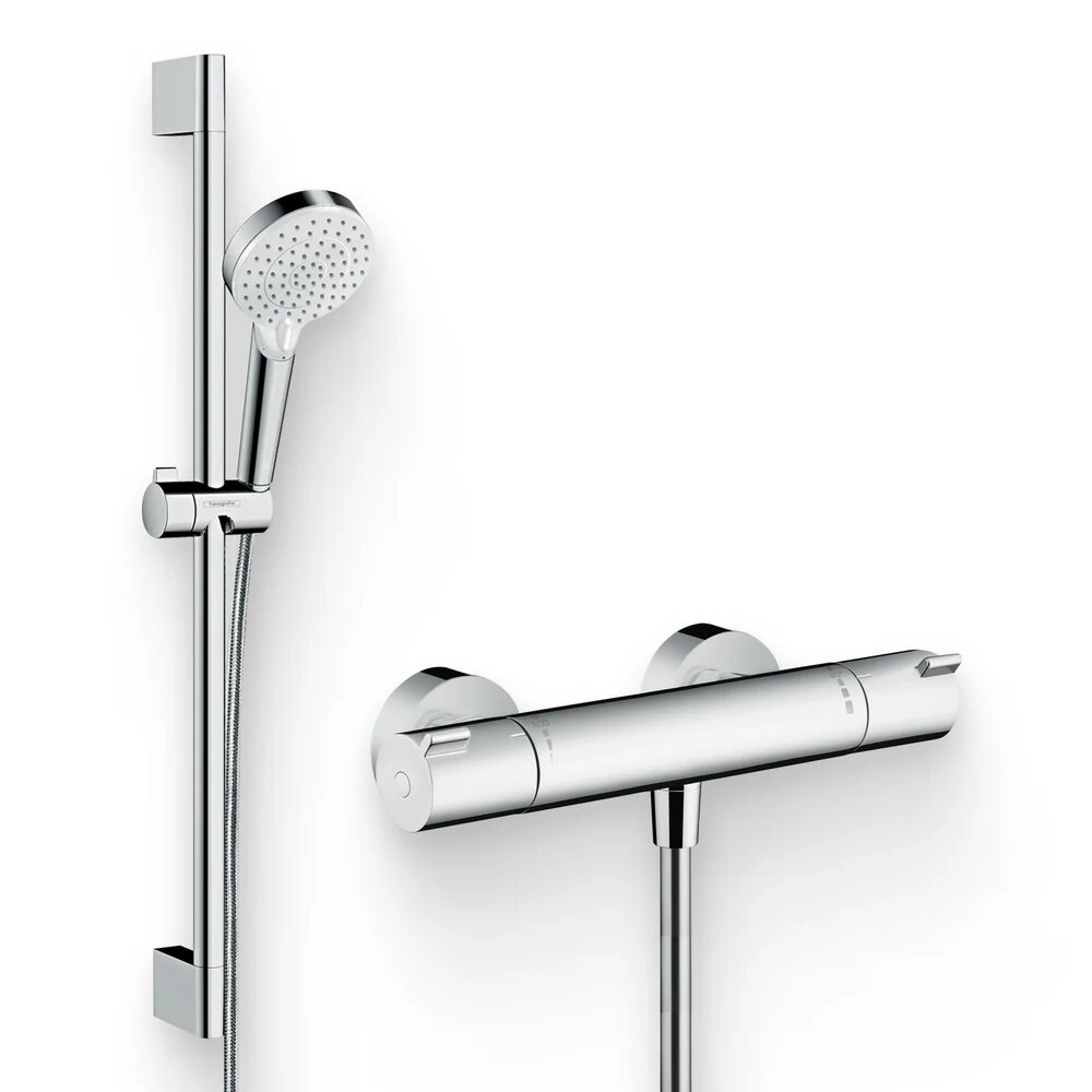 Душевой комплект Термостат Hansgrohe Ecostat 1001 CL ВМ 13211000, для душа / Гарнитур Crometta Vario 650 26532400