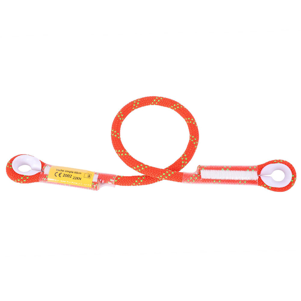 Страховочный трос для выживания на открытом воздухе, альпинизма, длиной 60/120/150 см, с кольцевым подшипником (оранжевый, 60 см)