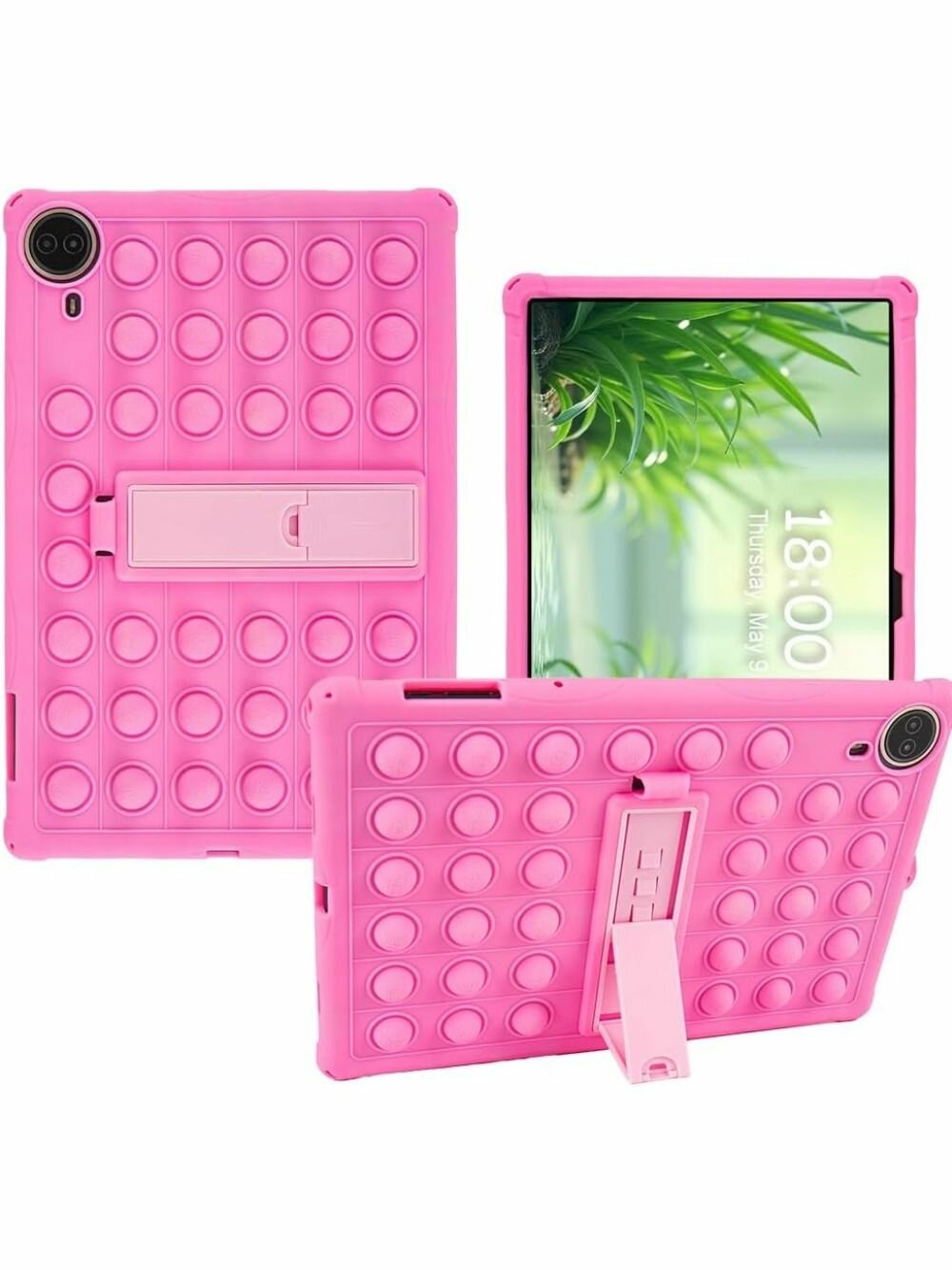 Чехол, совместимый с Teclast T70, 14-дюймовый силиконовый чехол с твердым покрытием 2024 года выпуска, защитная подставка для планшета Kids Safety Kickstand с 4 противоударными подушками безопасности