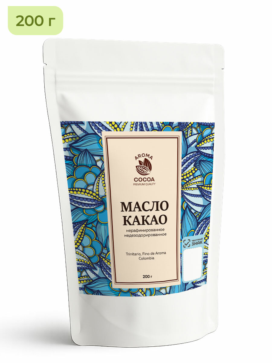 Масло какао, кусковое, 200г