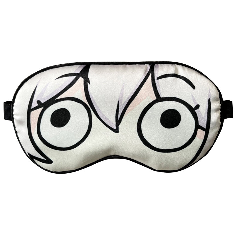 Маска для сна с аниме-глазами, мягкая хлопковая маска для сна, регулируемая повязка на глаза для детей и взрослых, для сна и путешествий - 1 шт.