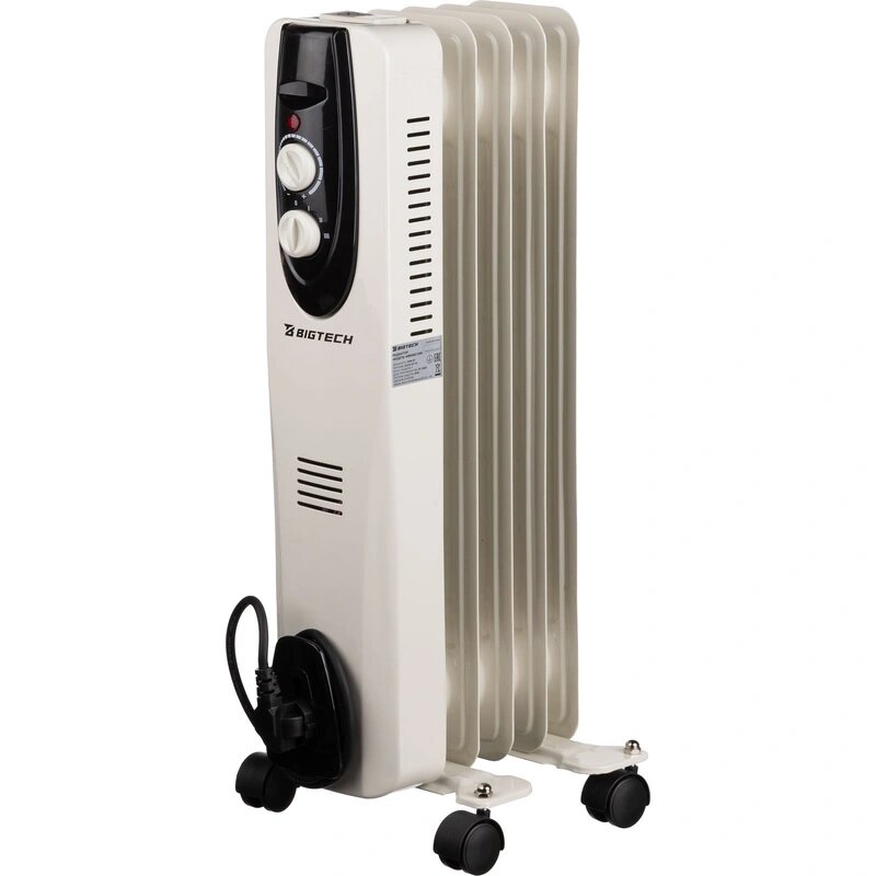Радиатор BigTech WBH002 10W, масляный (5 секций 1000 Вт)