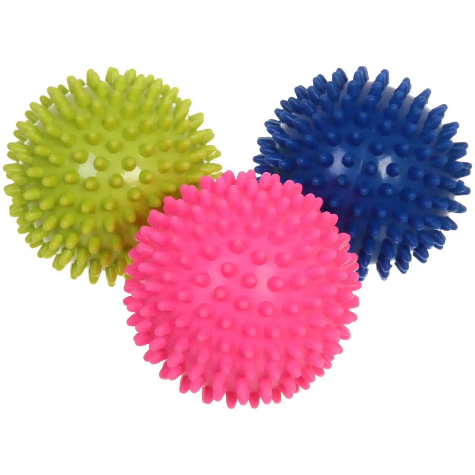 Мячик массажный с шипами 9см, пластик, цвет микс, для спины и стоп