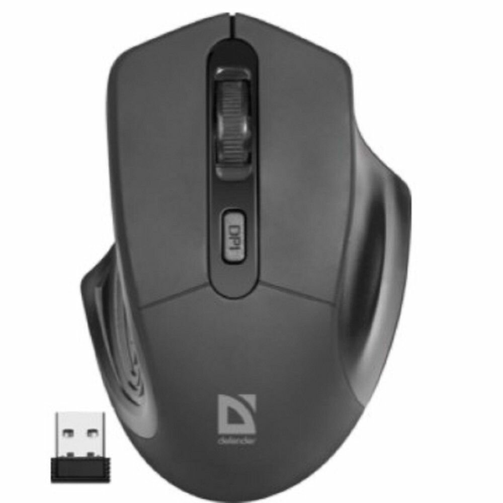 Мышь Беспроводная Defender MB - 345 , 1600 dpi цвет Чёрный