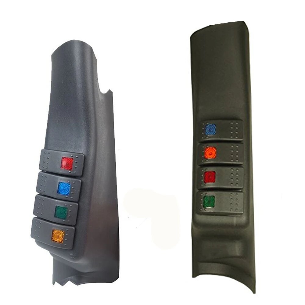 Левая рука столб переключатель панель комплект с 4 Светодиодный переключатель лодки для Jeep Wrangler JK JKU 2007-2017 2007-2010 Year
