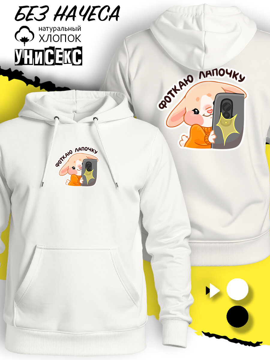 Худи Толстовка свитшот заяц фотограф