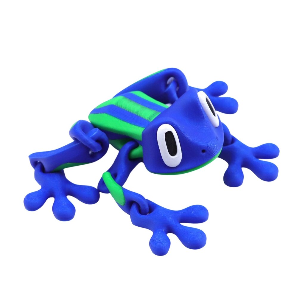 Flexible Articulated Animal Fidgety Toy 3D Printed Frogs Refrigerator Magnets Poseable Frogs Fridge Magnet for Office Home