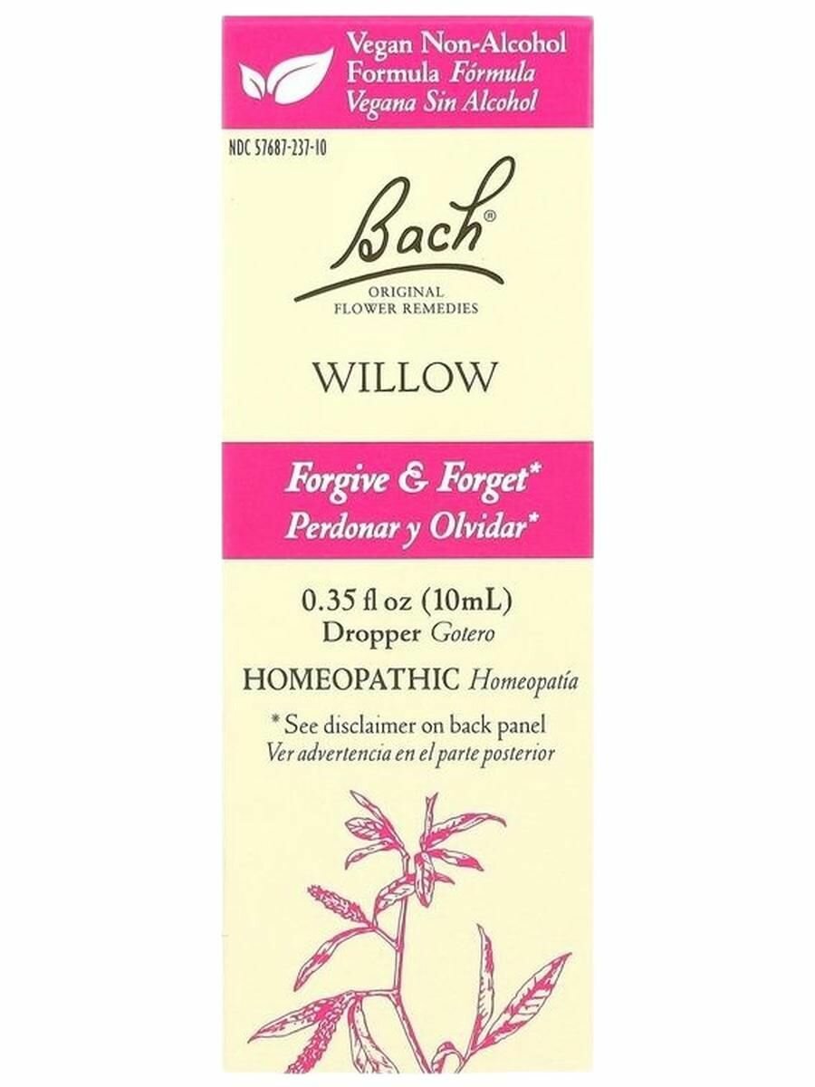 Bach, Original Flower Remedies, Willow, Ива, избавляет от чувства обиды, 10мл