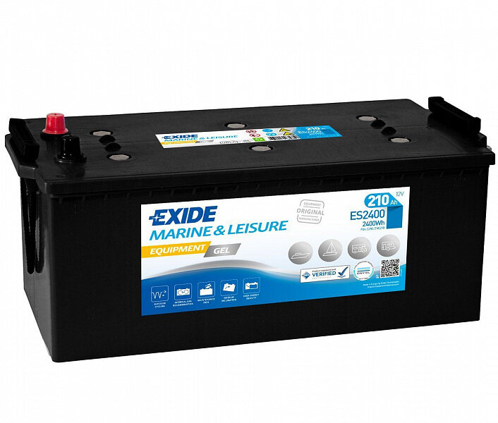 Аккумулятор лодочный EXIDE EQUIPMENT Gel ES 2400 518x274x240