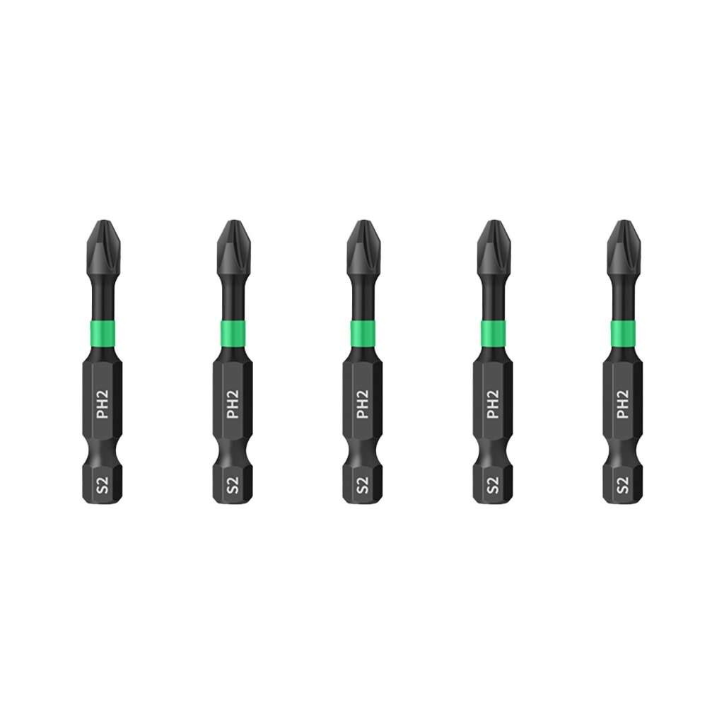 5 шт. магнитных ударопрочных бит для отвертки с усиленной крестообразной головкой PH2 высокой твердости 25/50/65/70/90/150 мм водонепроницаемые биты
