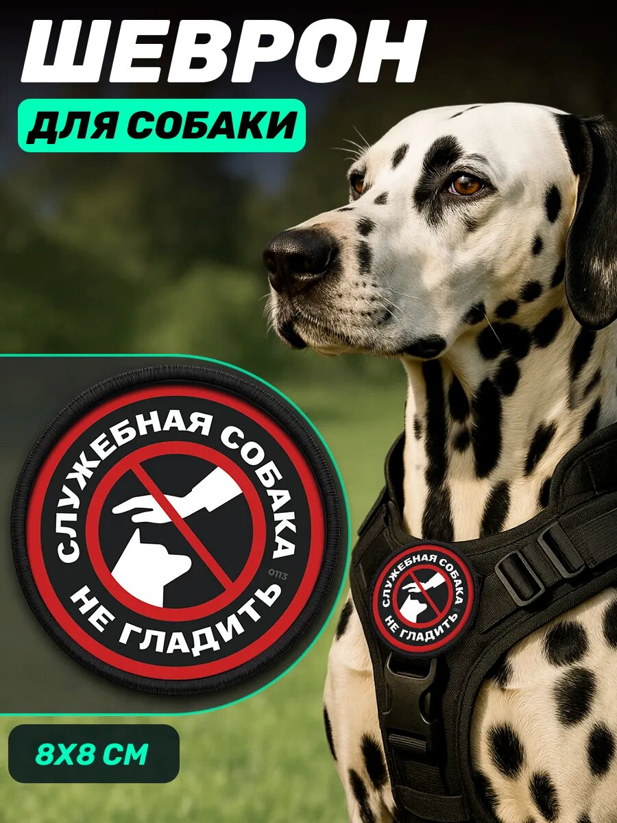 Шеврон на шлейку для собак Не гладить