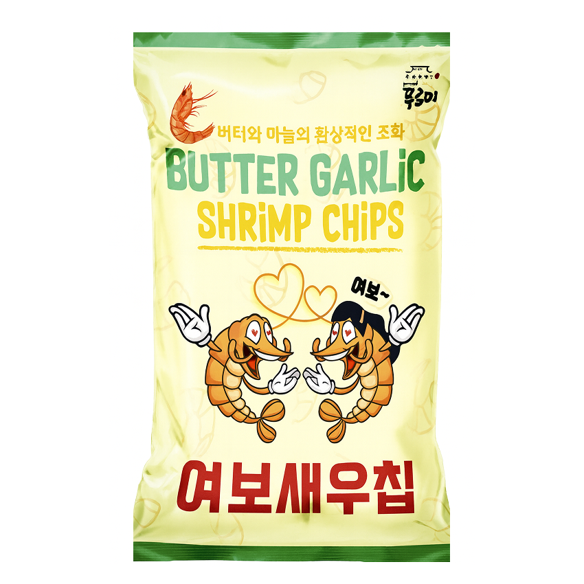 HUMANWELL Чипсы Shrimp Chip со вкусом сливочного масла и чеснока 48 гр