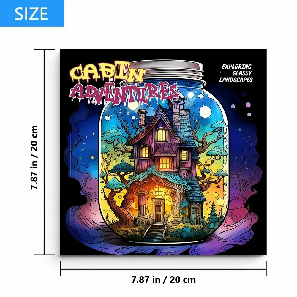 Книжка-раскраска, тема "Бутылка желаний", интерактивная книжка-раскраска для детей и взрослых, 20 см*20 см