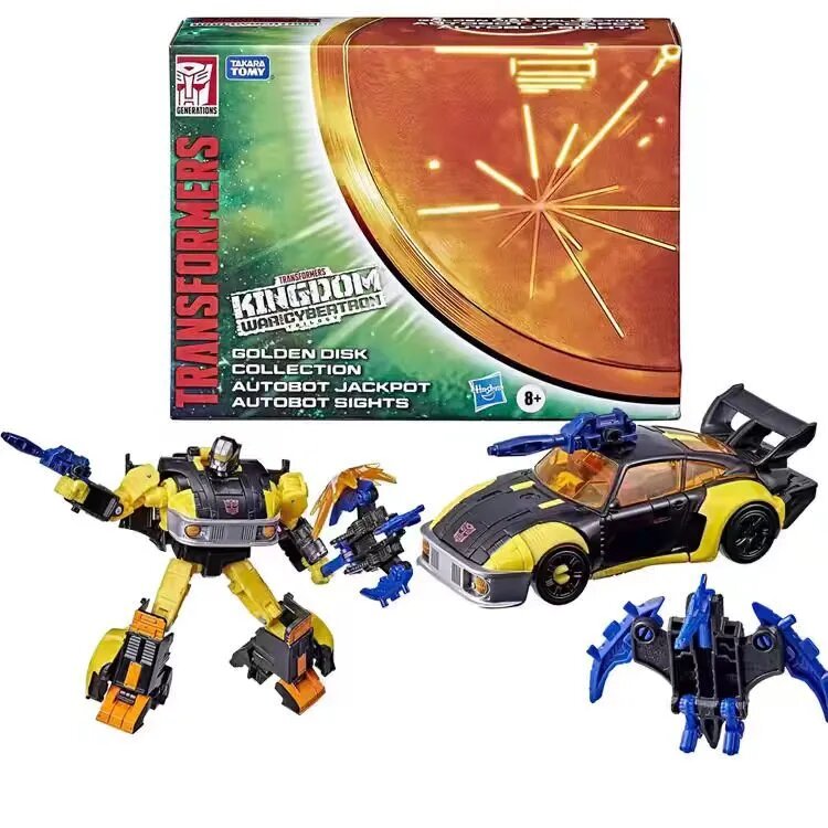Трансформеры Hasbro Игрушка Transformers Toys Kingdow War For Cybertron Trilogy Golden Disk Collection Autobot Jackpot & Autobot Sights F2822