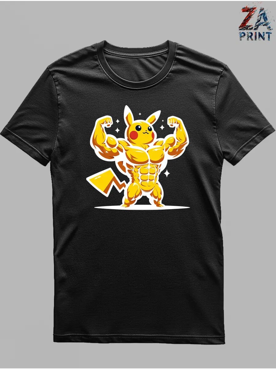 Футболка пикачу качок gym