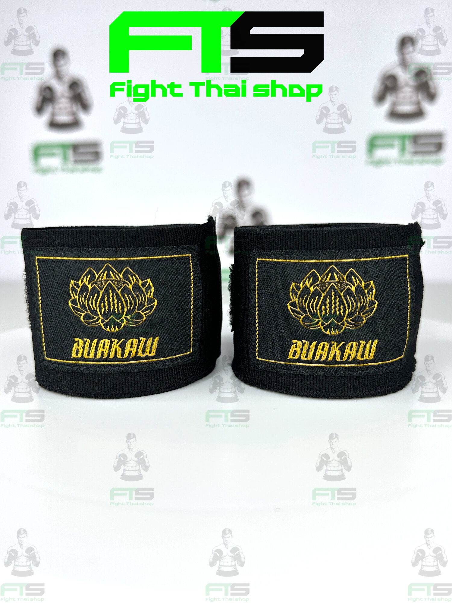 Боксерские бинты Buakaw 4.5 метра для единоборств и ММА, цвет: черные