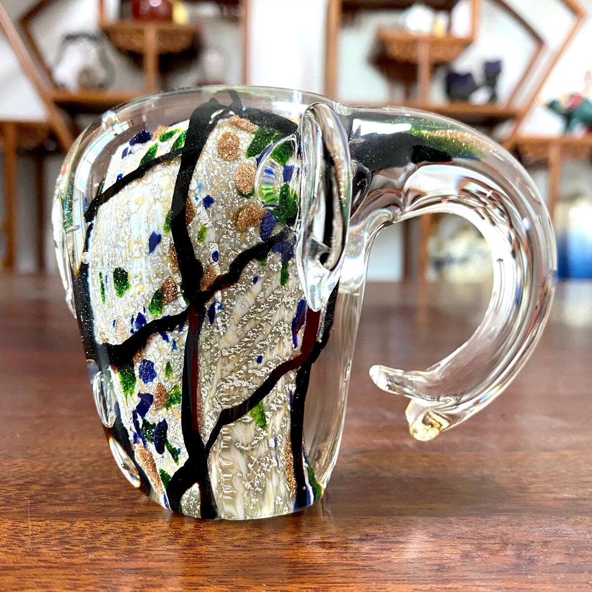 Хрустальные стеклянные фигурки слонов, украшение для стола, скульптура, дикая природа, пресс-папье, ручная работа, ручная работа, художественный Декор для дома, подарок, elephant 3