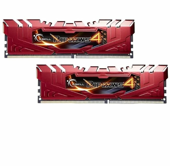 Оперативная память G.Skill RipJaws 4 (F4-2666C15D-16GRR) DIMM DDR4 16 ГБ - DDR4, 8 ГБ х 2 шт, 2666 МГц