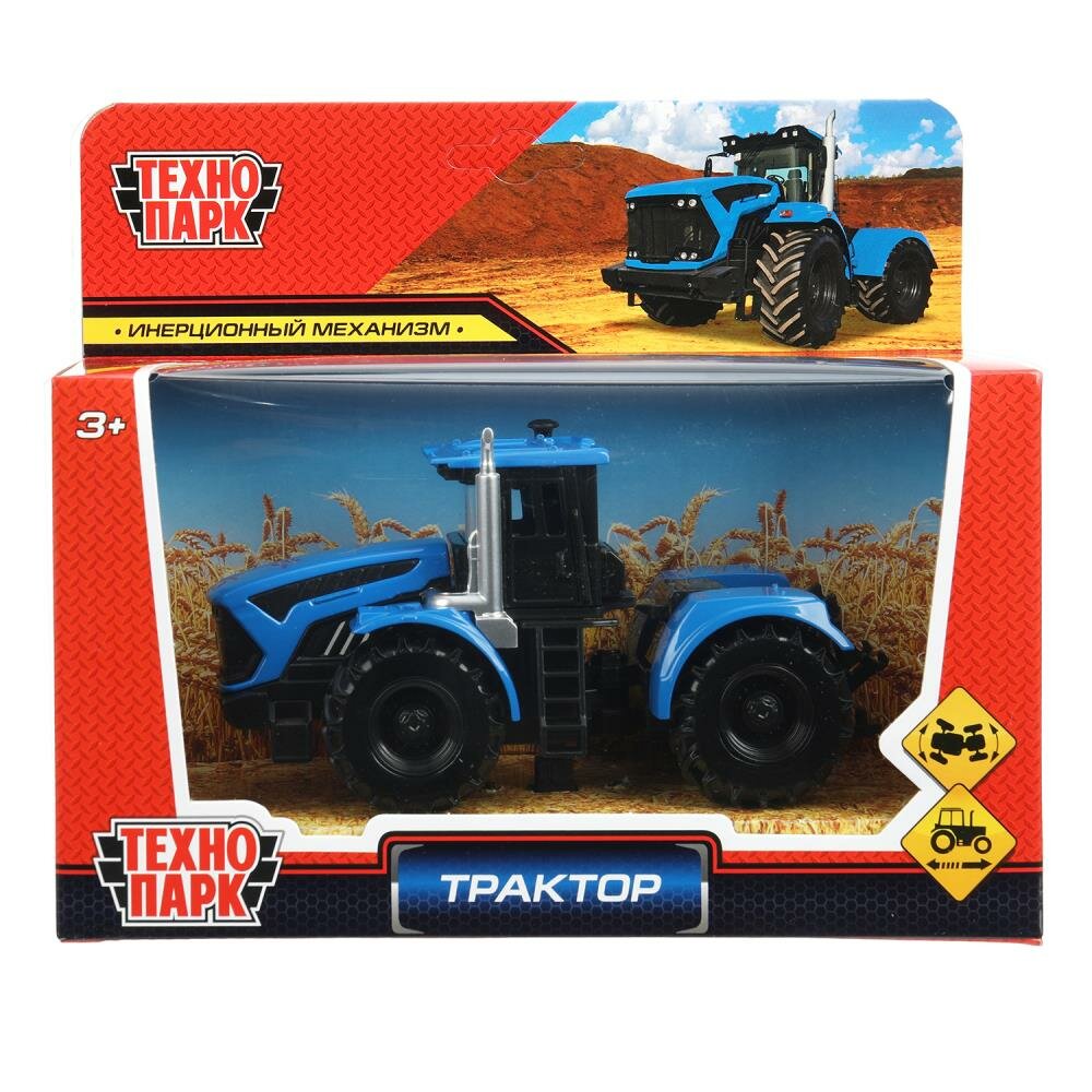 Машина металлическая "Трактор кировец к7", 13 см. инерция, синий Технопарк KIROVETS7K-11-BU