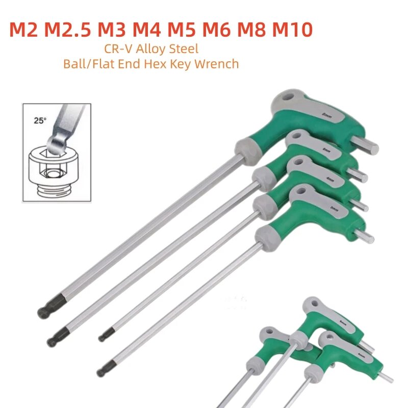 Шестигранный ключ с Т-образной ручкой CR-V 2-10 мм 2.5mm-1pcs