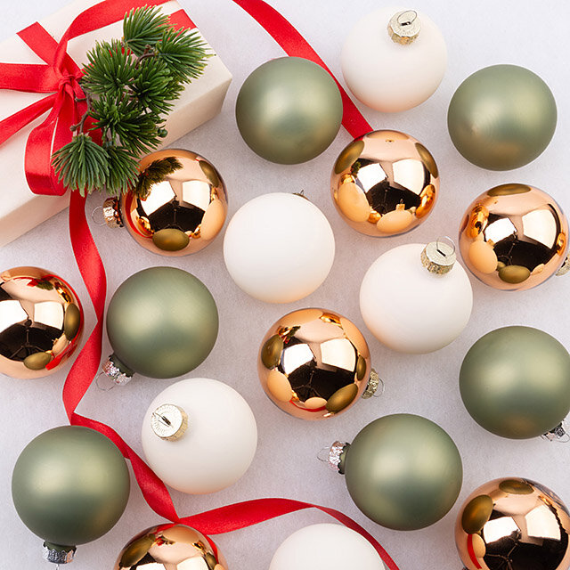 Елочные шары Holiday Rosemary 6 см, 20 шт, стекло, Winter Deco, 1001266