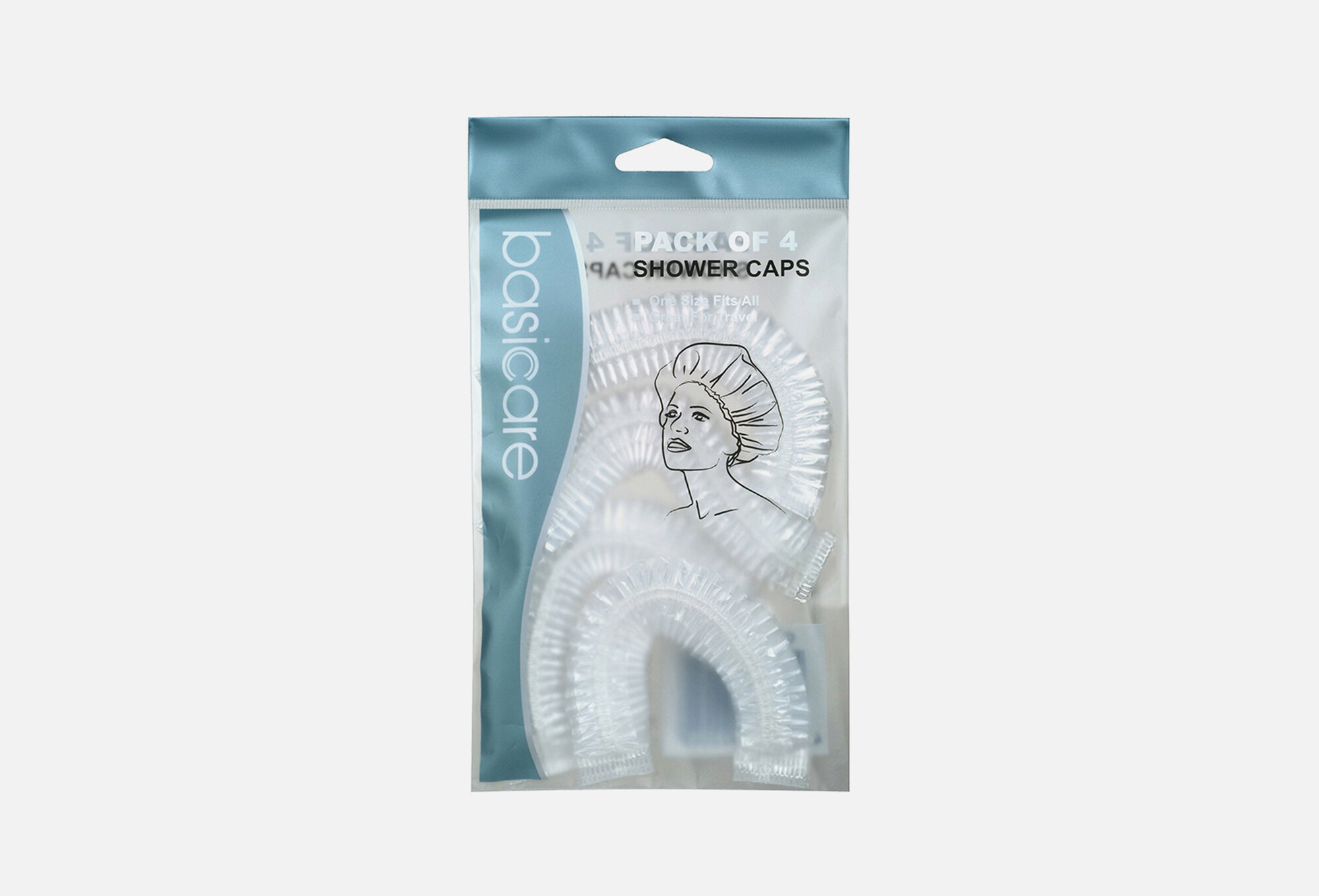 Шапочка для душа BASICARE PACK OF 4 SHOWER CAPS