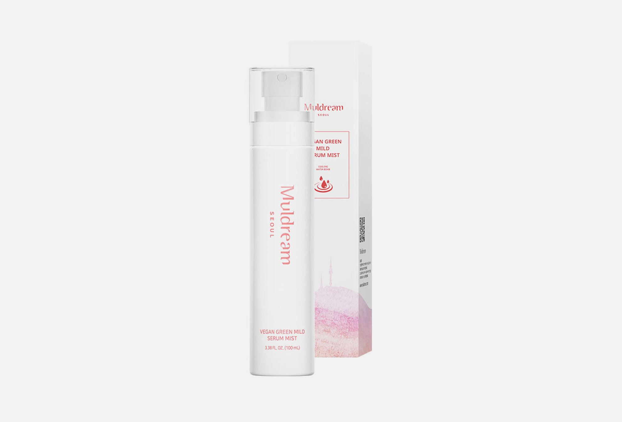 Веганский нежный сывороточный мист для лица MULDREAM Vegan Green Mild Mist 100 мл