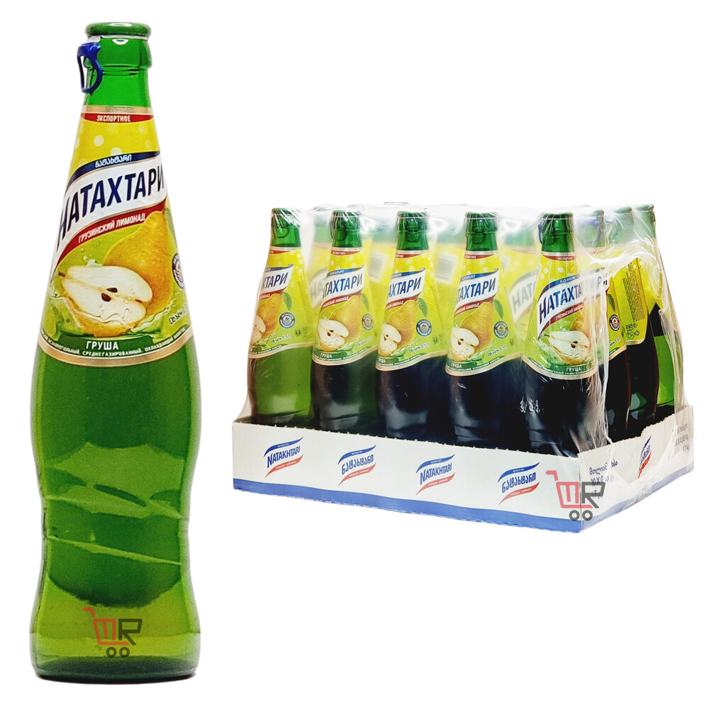 Грузинский лимонад "Natakhtari" Натахтари Груша 0,5л, 20шт.