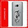 Чехол на Samsung Galaxy S8 / Самсунг Галакси С8 с принтом Монохромная змея рисун...