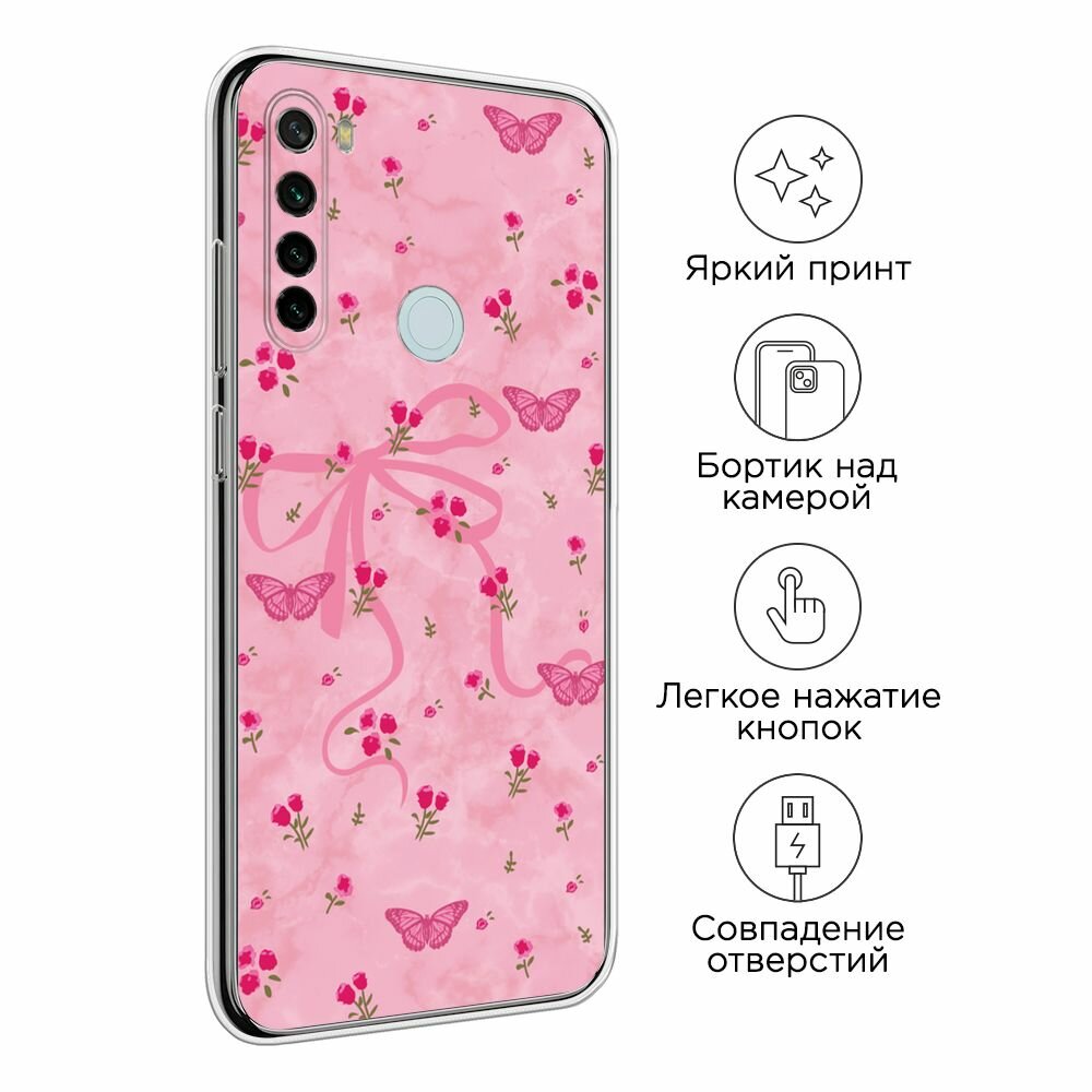 Чехол на Xiaomi Redmi Note 8T / Сяоми Редми Нот 8Т с принтом "Нежный паттерн" — фото 1