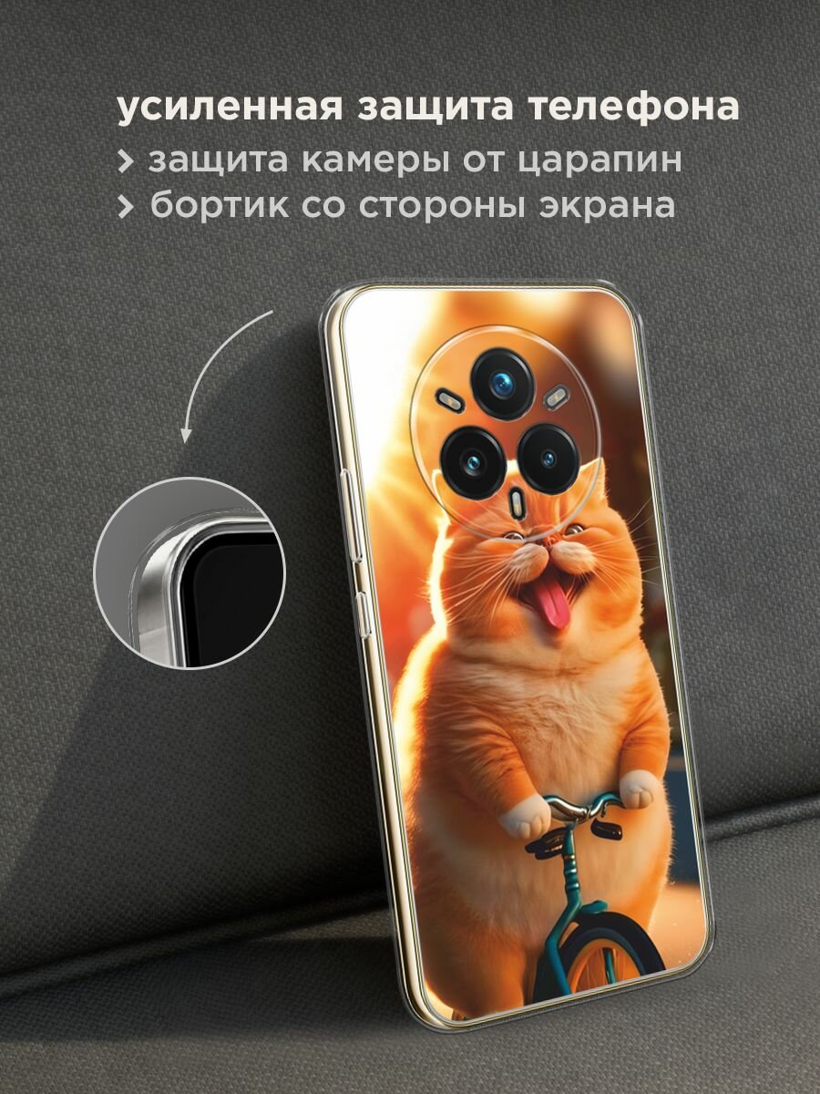 Чехол на Realme 14 Pro+ / Реалми 14 Про+ с принтом "Кот на велике" — фото 1