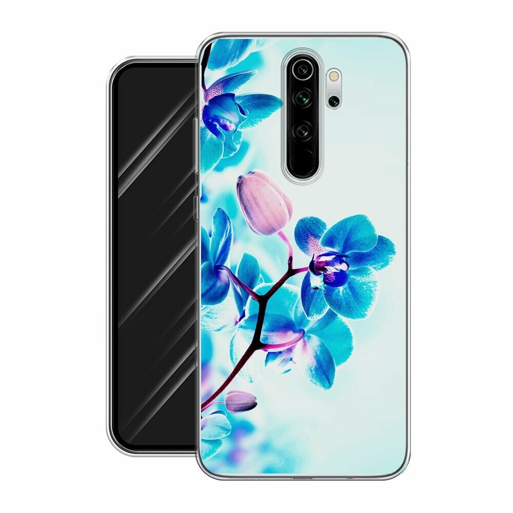 Чехол на Xiaomi Redmi Note 8 Pro / Сяоми Редми Нот 8 Про с принтом "Голубая орхидея" — фото 1