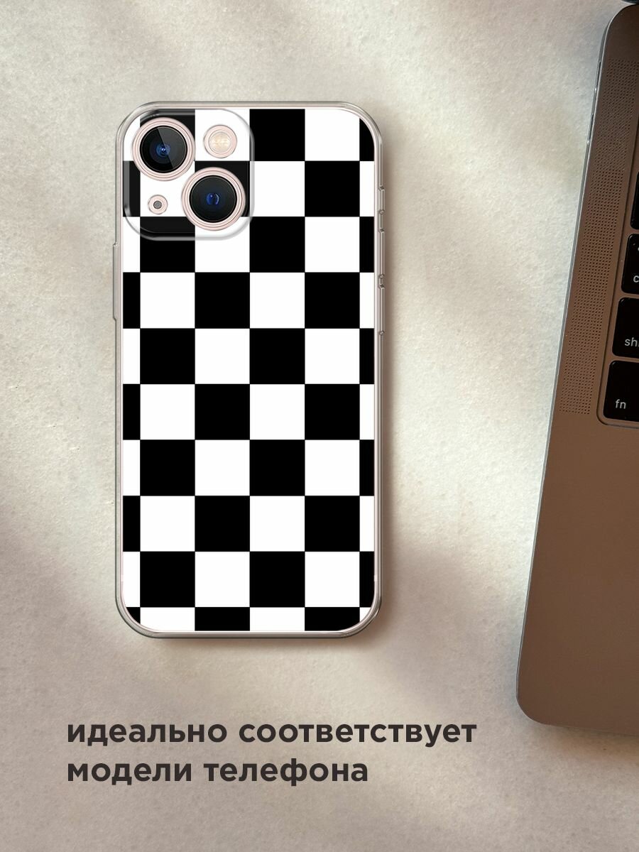 Чехол на Apple iPhone 13 mini / Айфон 13 мини с принтом "Шахматная доска" — фото 1