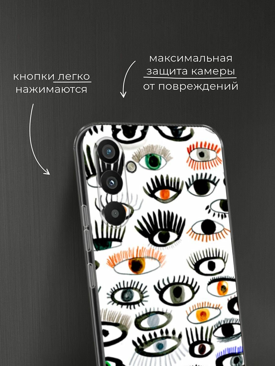 Чехол на Samsung Galaxy A34 / Самсунг A34 с принтом "Глаза акварель" — фото 1