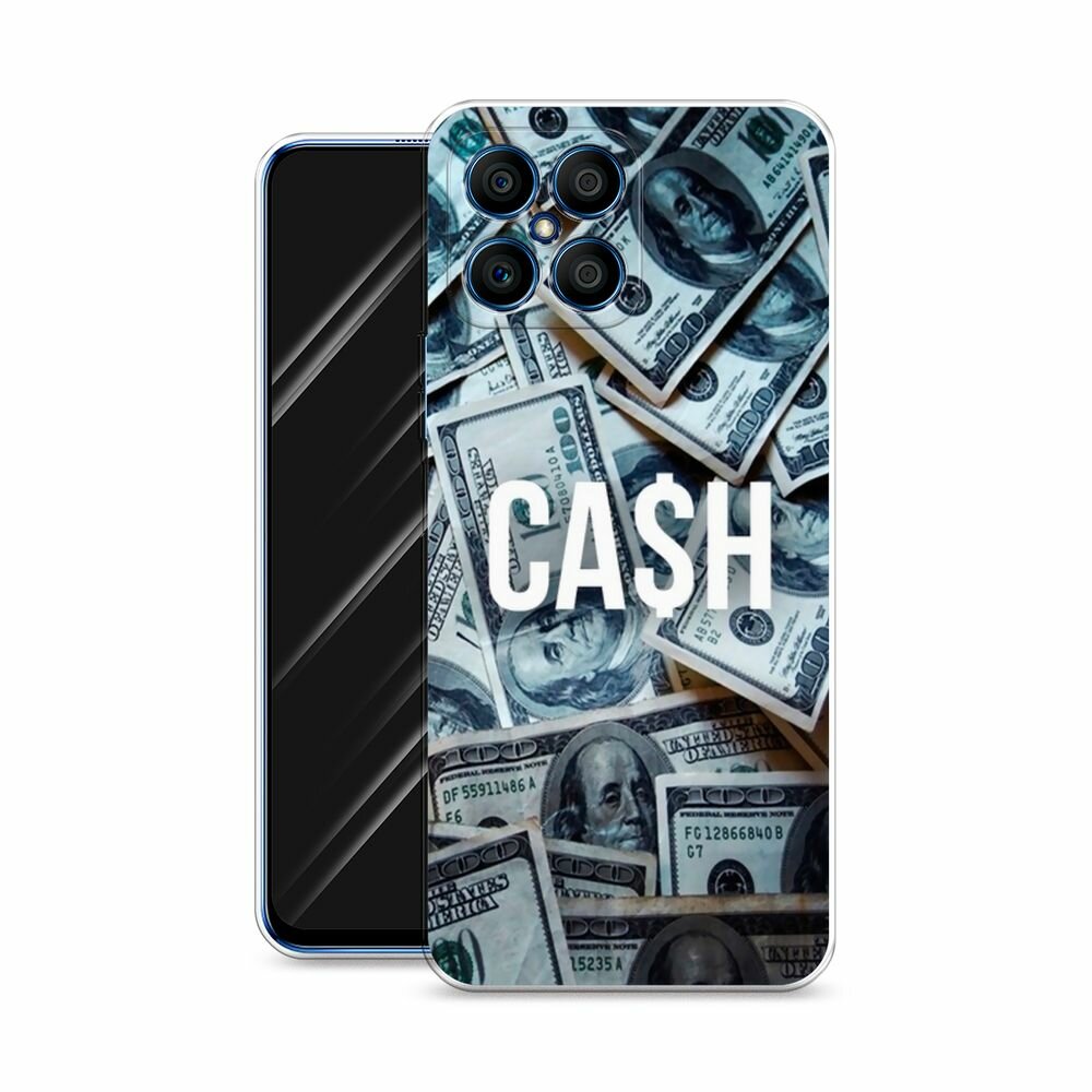 Силиконовый чехол на Honor X8 / Хуавей X8 с принтом Cash — фото 1