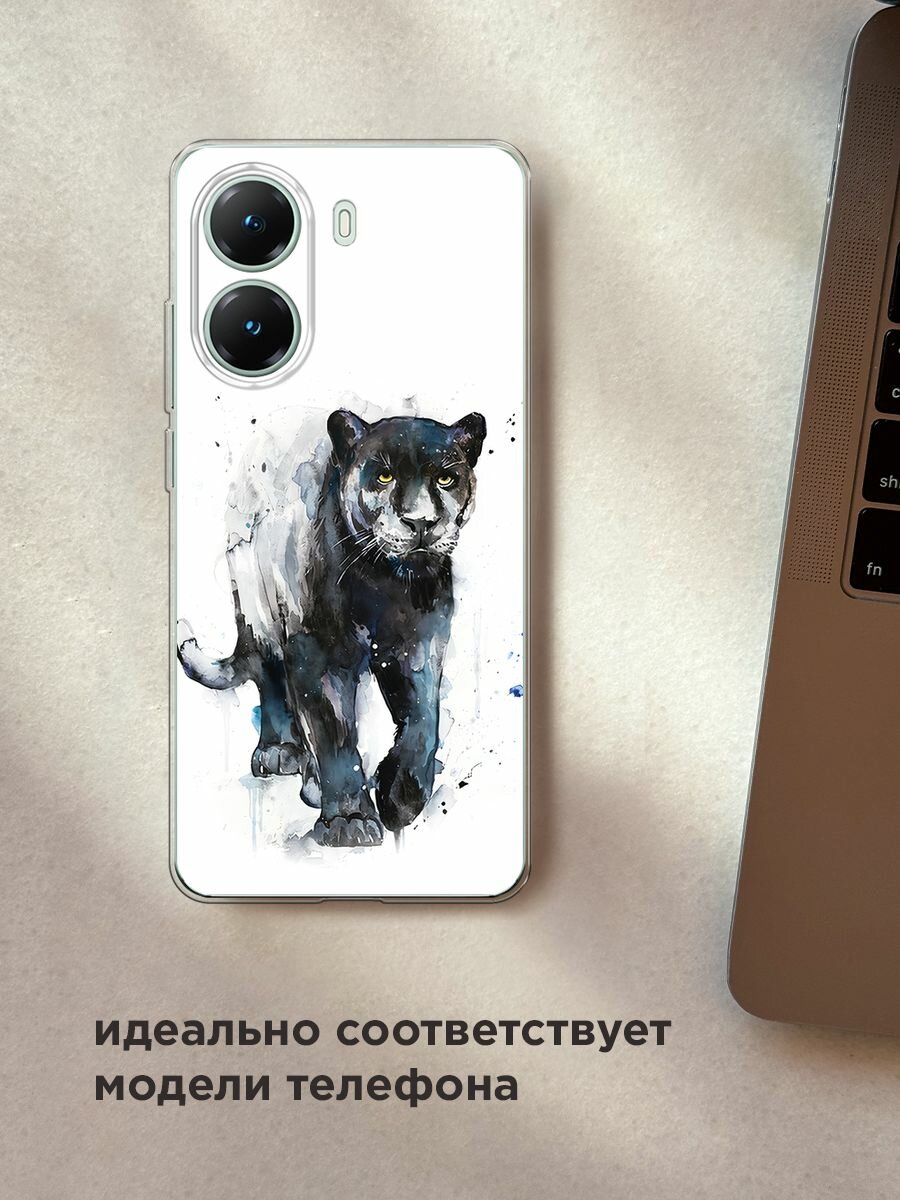 Чехол на Poco X7 Pro / Поко X7 Про с принтом "Пантера арт 3" — фото 1