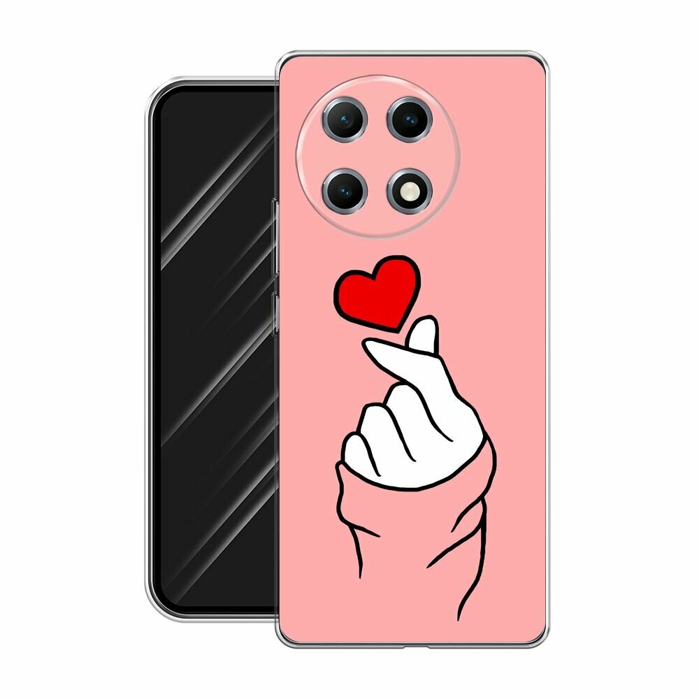 Чехол на Tecno Camon 30S / Текно Камон 30S с принтом "Милое сердечко" — фото 1