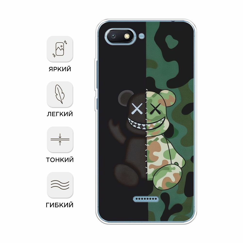 Чехол на Xiaomi Redmi 6A / Сяоми Редми 6А с принтом "KAWS 23 февраля 1" — фото 1