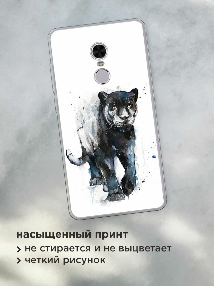 Чехол на Xiaomi Redmi Note 4 (MediaTek) / Сяоми Редми Ноут 4 (MediaTek) с принтом "Пантера арт 3" — фото 1