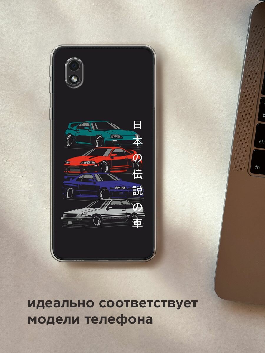 Чехол на Samsung Galaxy A01 Core / Самсунг Галакси А01 Core с принтом "JDM Legend cars" — фото 1