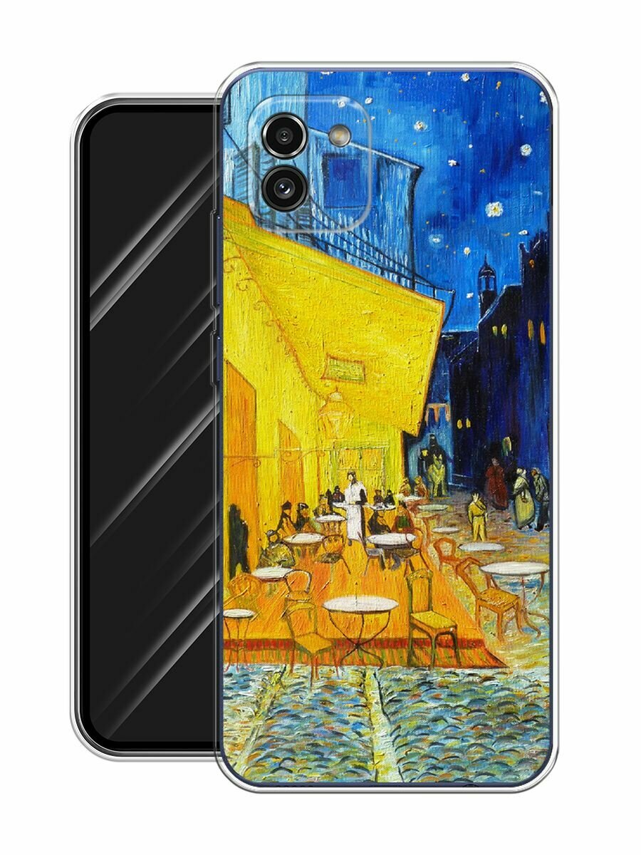 Чехол на Samsung Galaxy A03 / Самсунг Галакси А03 с принтом "Ван Гог Желтый дом" — фото 1